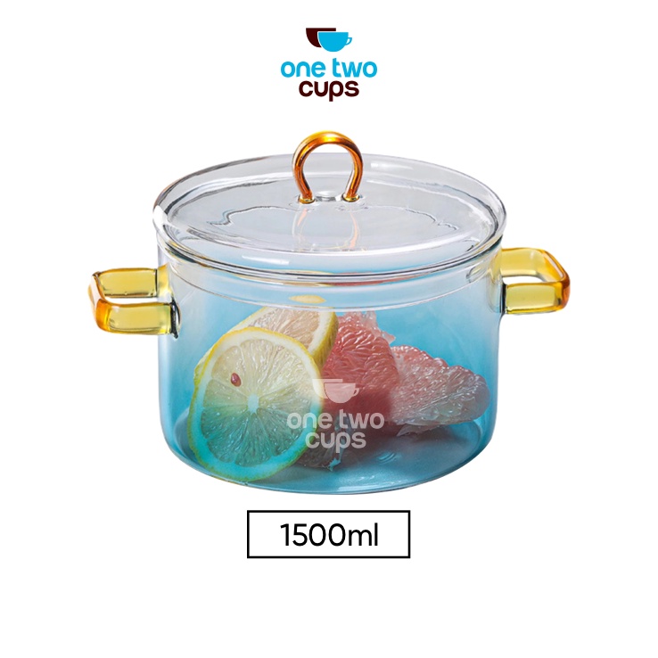 Jual One Two Cups Panci Masak Kaca Glass Cooking Pot 15cm | Shopee ...