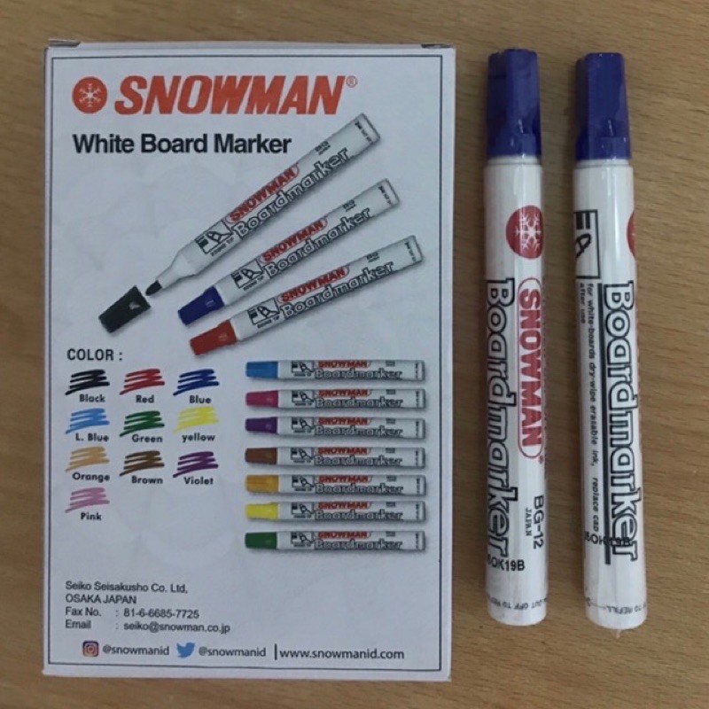 Jual Snowman Whiteboard Marker BG-12 | Shopee Indonesia