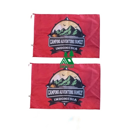 Jual BENDERA BESAR CAMPING ADVANTURE FAMILY INDONESIA | Shopee Indonesia