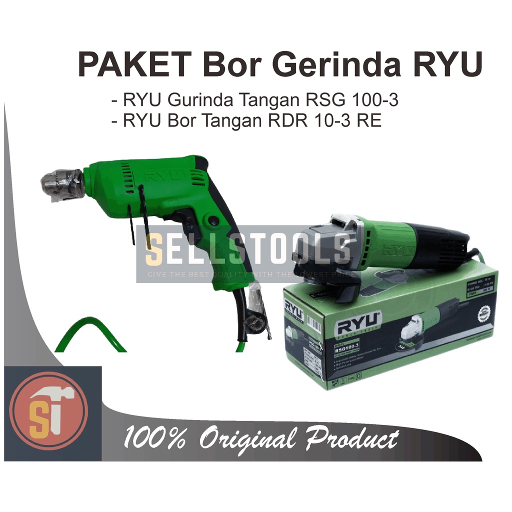 Jual RYU PAKET BOR GERINDA BOR 10MM BOLAK BALIK RYU 10-3RE DAN MESIN ...