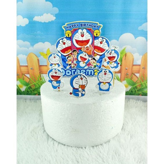 Jual cake topper/topper kue STYROFOAM/hiasan kue STYROFOAM DORAEMON ...