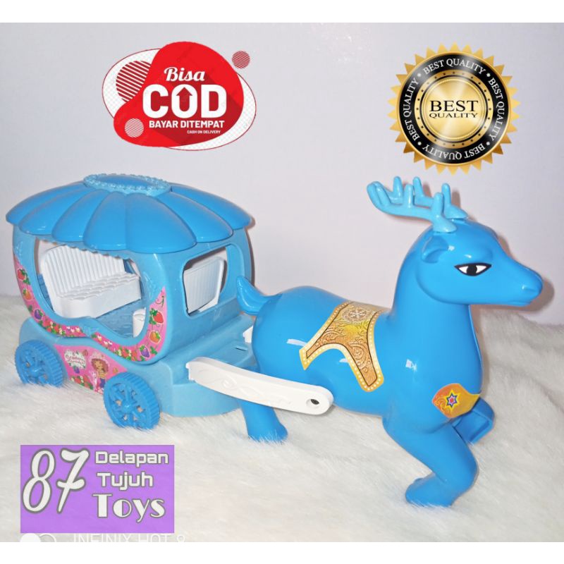 Jual mainan anak kereta kencana rusa Cinderella | Shopee Indonesia