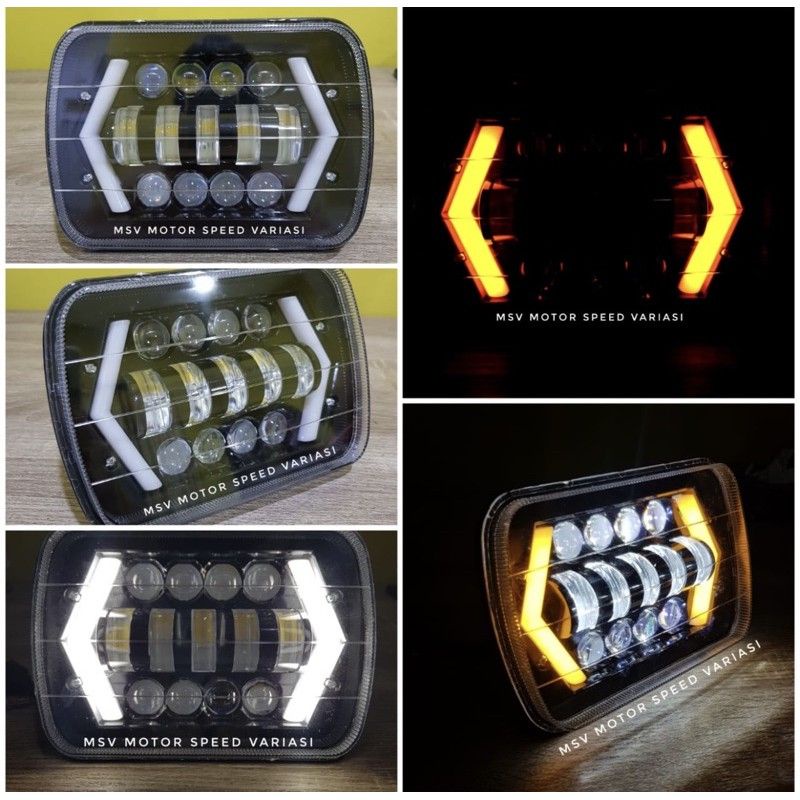 Jual PROMO Lampu Daymaker Led Kotak 7inch Jeep Katana Feroza L300 ...