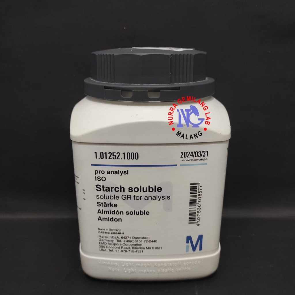 Jual Starch Soluble / Amilum Analis MERCK 1.01252.1000 MERCK Ecer 5gram ...