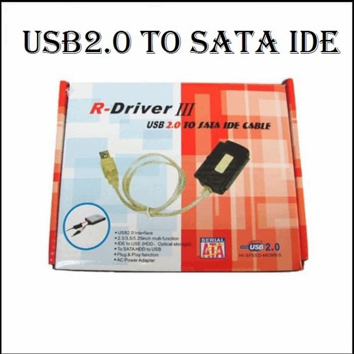 Jual USB 2.0 to IDE Double Sata Box / USB 2.0 to SATA IDE / R-DRIVER ...