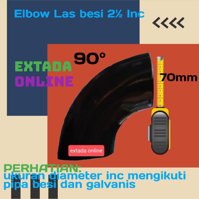 Jual elbow keni sambungan pipa las ukuran 2 ½ Inc ornamen pagar besi ...