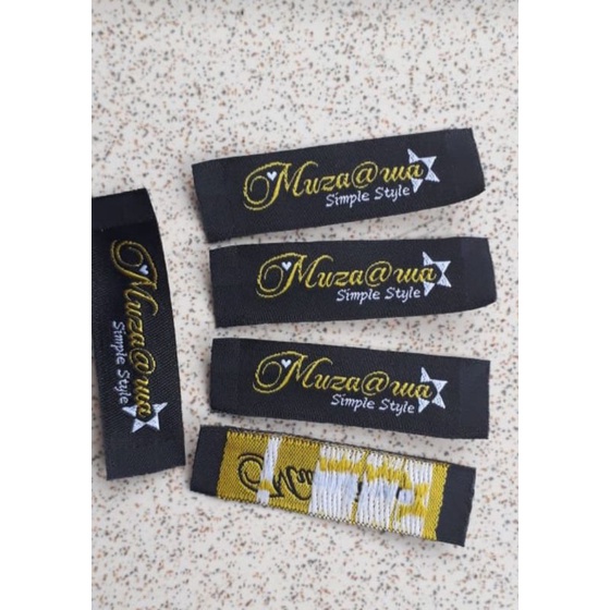 Jual TERMURAH LABEL BAJU / LABEL BORDIR / LABEL WOVEN DAMASK / LABEL ...