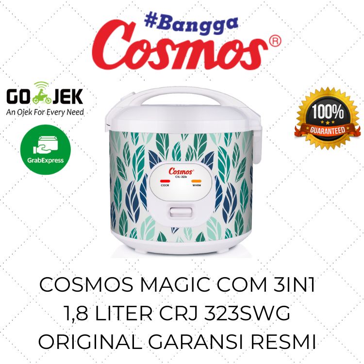Jual Cosmos Magic Com 3in1 1.8 Liter CRJ 323SWG / Rice Cooker Cosmos ...