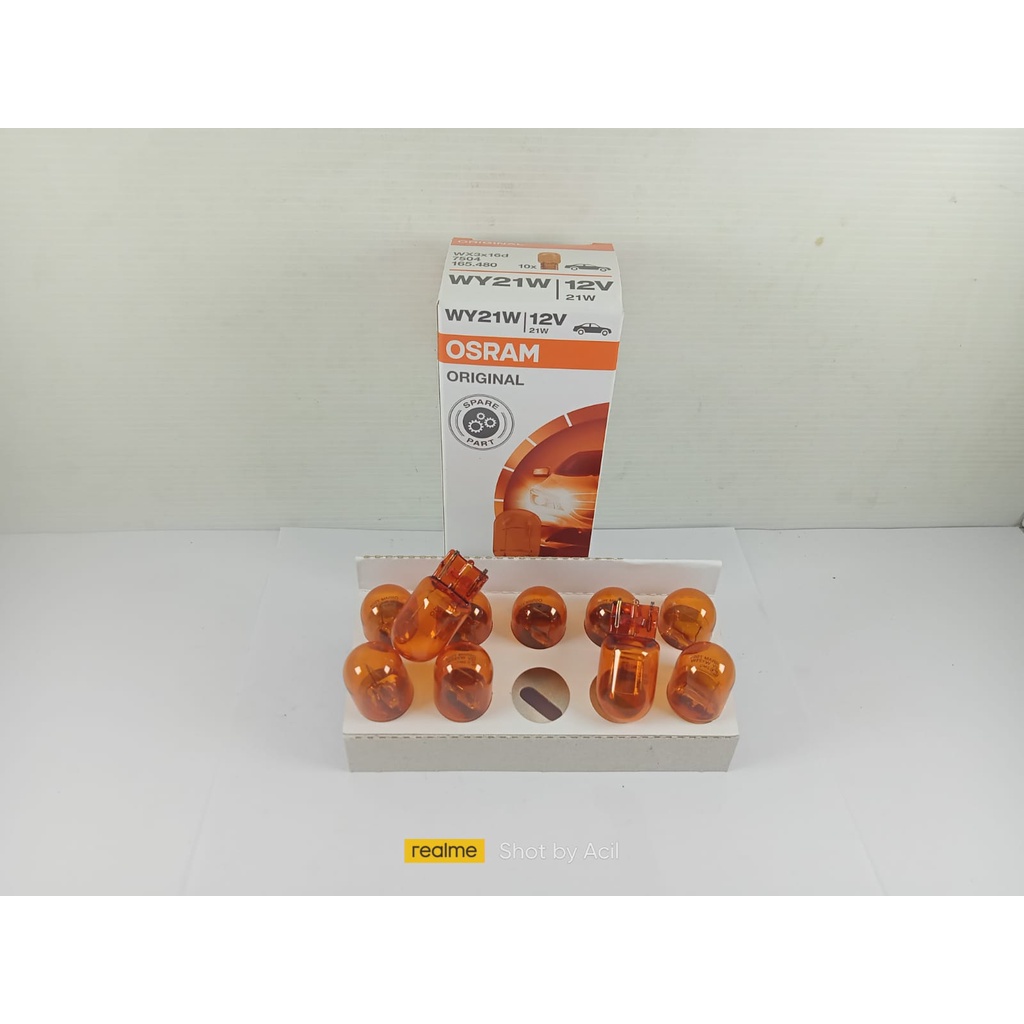 Jual OSRAM T20 WY21W 12V 7504 Bohlam Lampu SEIN Sen 12V 21W Orange Kaki 1 K1 Model Tancap Colok ...