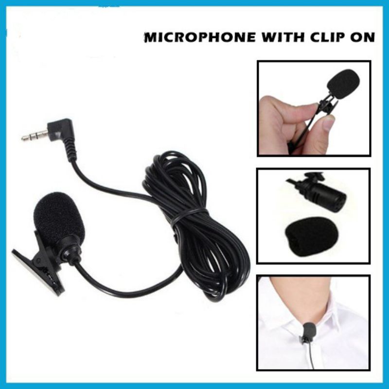Jual PS - MIC MICROPHONE CLIP ON 3.5MM MIC EXTERNAL SMARTPHONE LAPTOP ...
