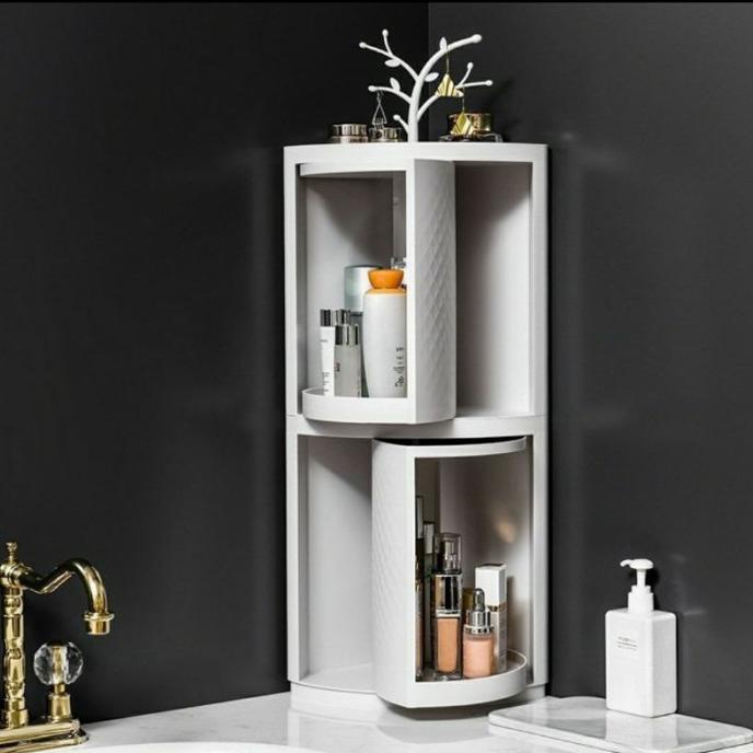 Jual RAK SUDUT KAMAR MANDI MODEL PUTAR DUA SUSUN | Shopee Indonesia