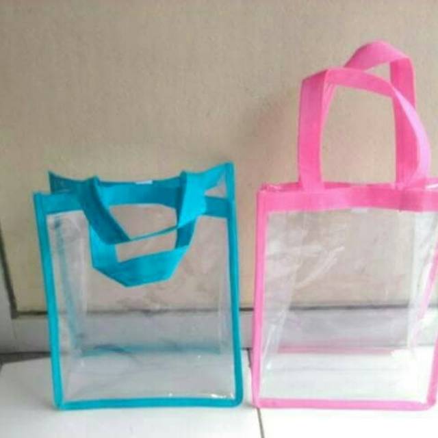 Jual Tas full mika polos ( uk. P22, T 25 lbr 15cm ) | Shopee Indonesia