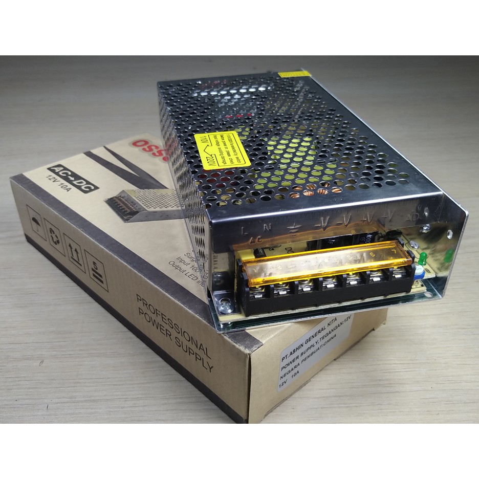 Jual Adaptor CCTV Power Supply Jaring 12V 10A | Shopee Indonesia