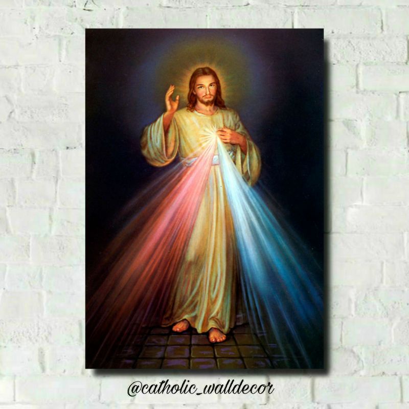 Jual Hiasan dinding Kristen Katolik gambar Tuhan Yesus Kerahiman Ilahi ...