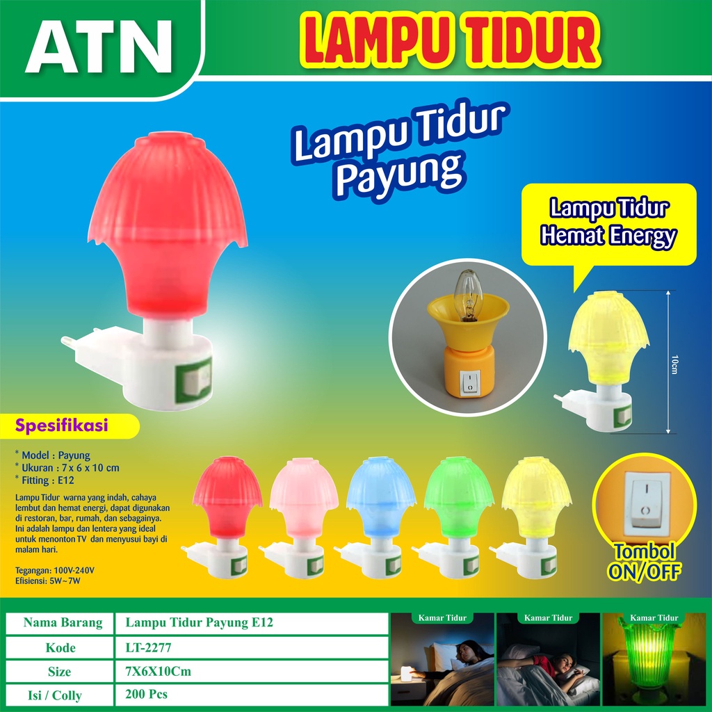 Jual ATN - Lampu Tidur LED Cahaya Lampu Putih/ LED Night Light | Shopee ...