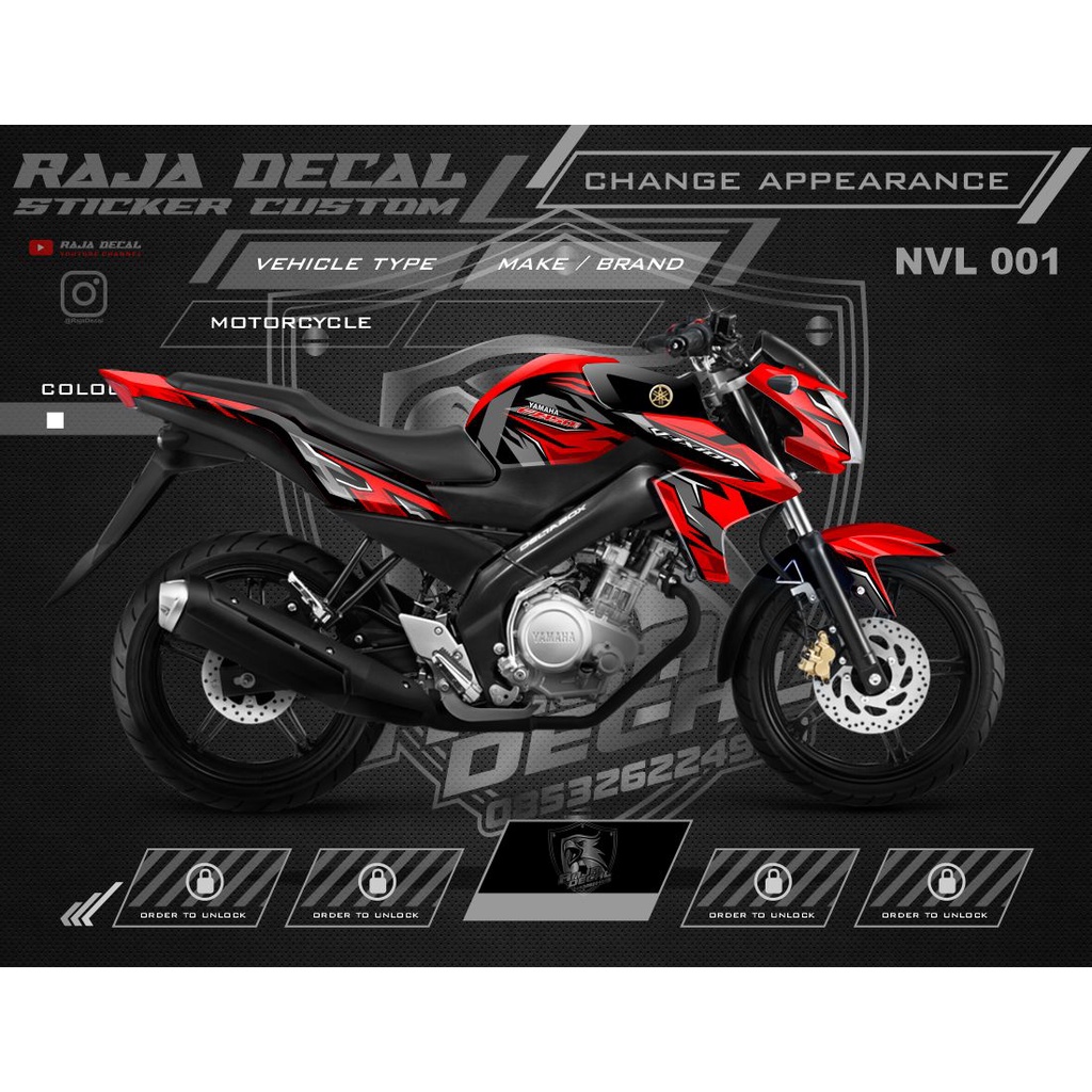 Jual Decal Sticker Fullbody Yamaha Vixion NVL_Decal Stiker Variasi ...