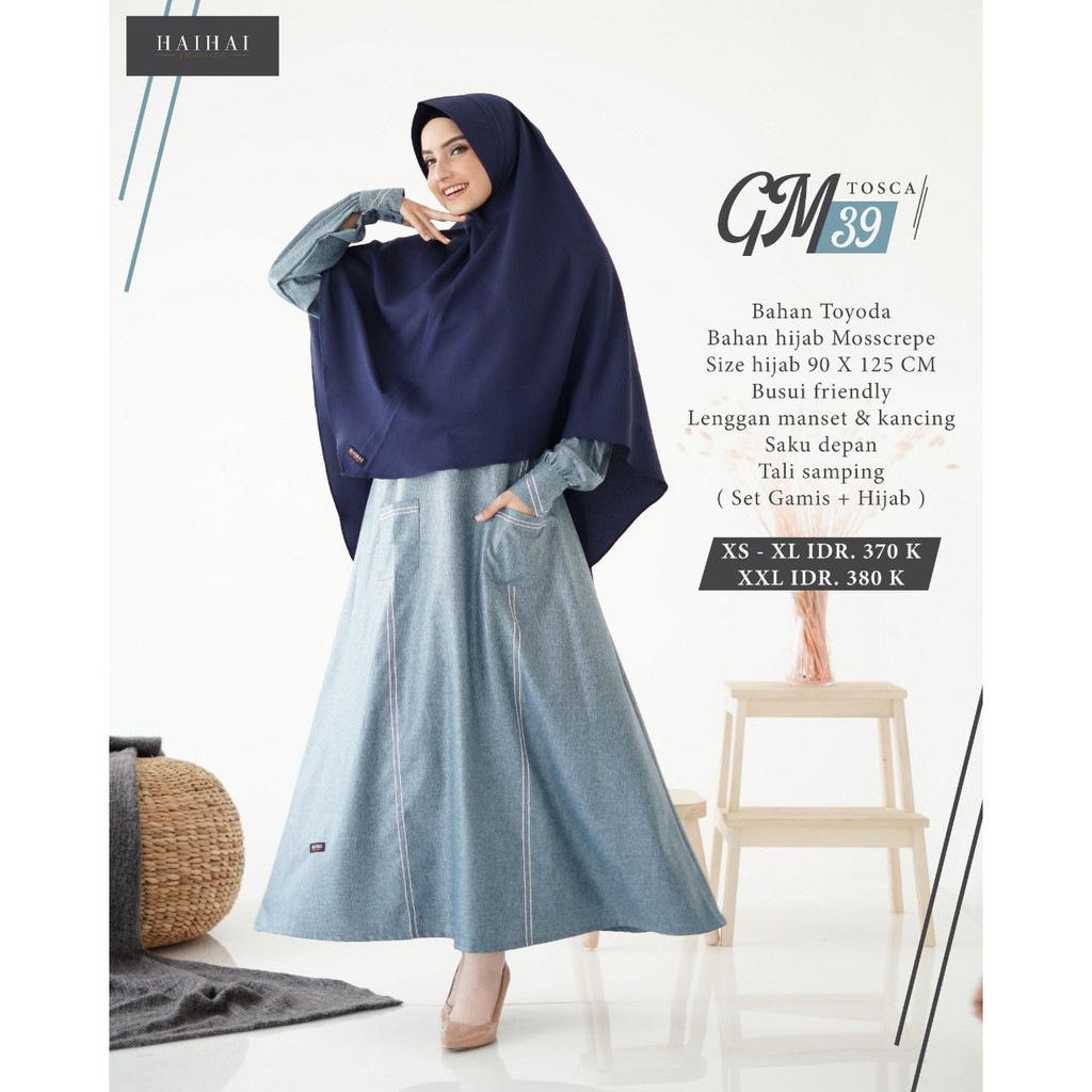 Jual GAMIS MUSLIMAH HAIHAI GM 39 TOSCA | Shopee Indonesia