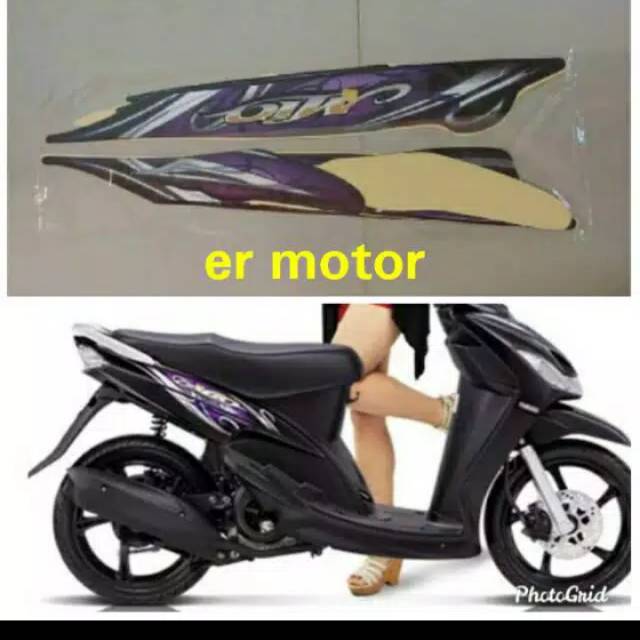Jual Striping atau stiker bodi Yamaha Mio sporty 2010 warna hitam ...