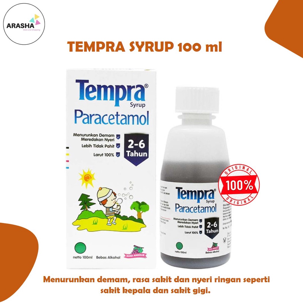 Jual TEMPRA SYRUP SIRUP 100 ml - Meredakan Demam Dan Nyeri - Tidak ...