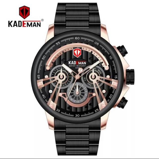 Jual Jam Tangan Pria KADEMAN 689 chrono sport original tahan air ...