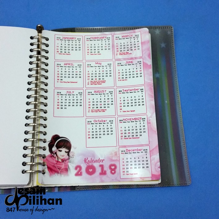 Jual Kalender 2025 Music Girl Binder Organizer 2 Ring, 6 Ring, 20 Ring ...