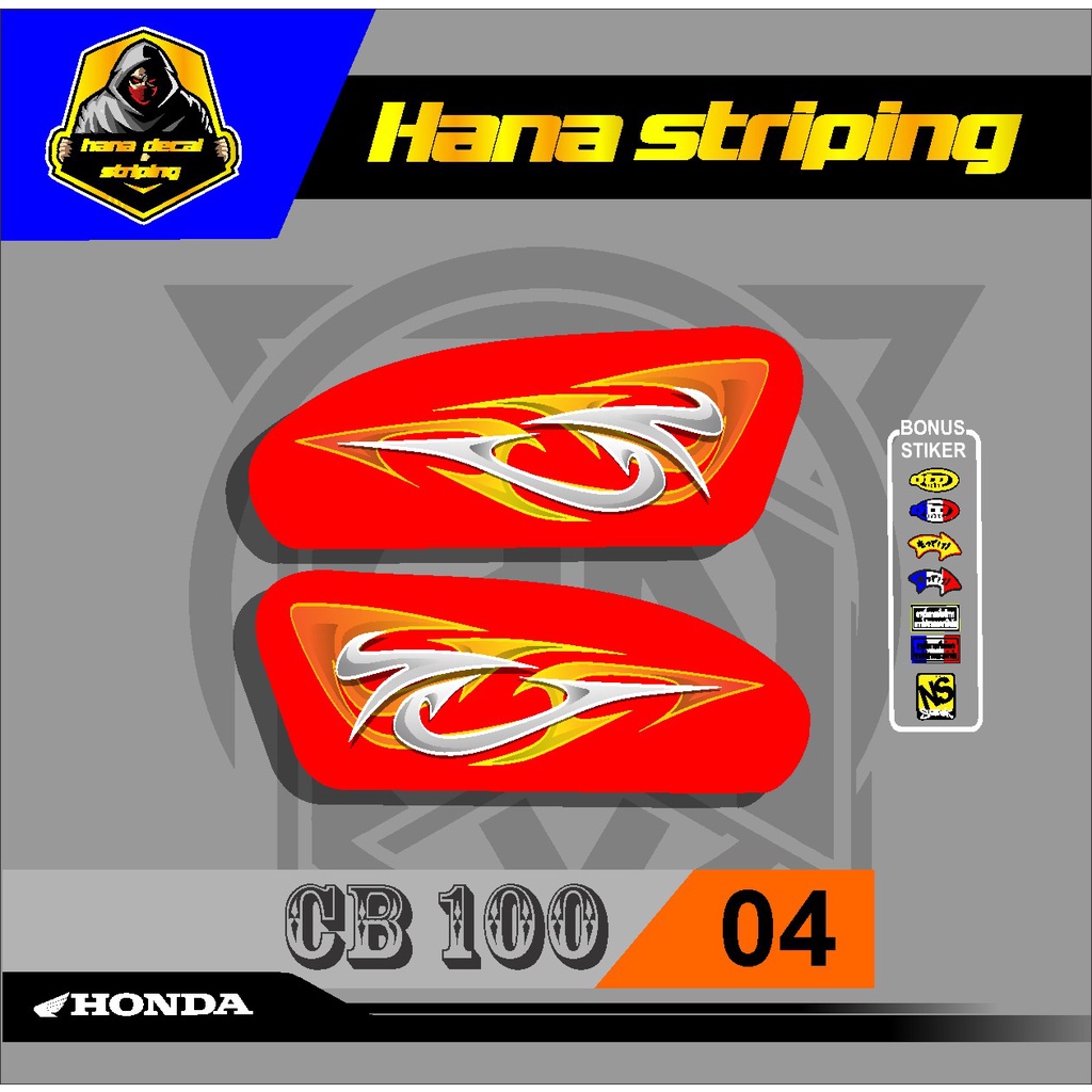 Jual Stiker Striping Lis motor Cb lama Cb 100 cb Glatik motif Airbrush ...