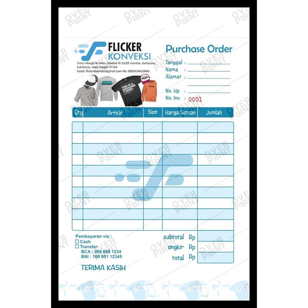 Jual Cetak Nota NCR - 2 Rangkap (Custom) TERBAIK | Shopee Indonesia