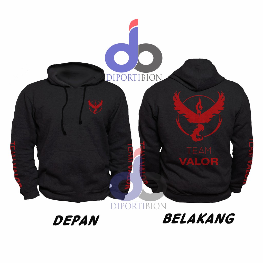 Jual HOODIE JUMPER POKEMON GO TEAM VALOR / TEAM VALOR POKEMON GO HOODIE JUMPER / HOODIE POKEMON ...