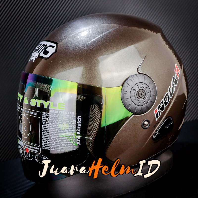 Jual BMC HELM INOVA R / DARK GRANITO / HALFFACE INOVA-R | Shopee Indonesia