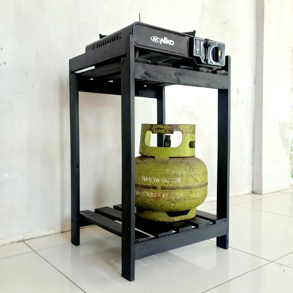 Jual NEW MEJA KOMPOR 1 TUNGKU KAYU SUSUN 2 GAS LPG DISPENSER MEJIKOM ...
