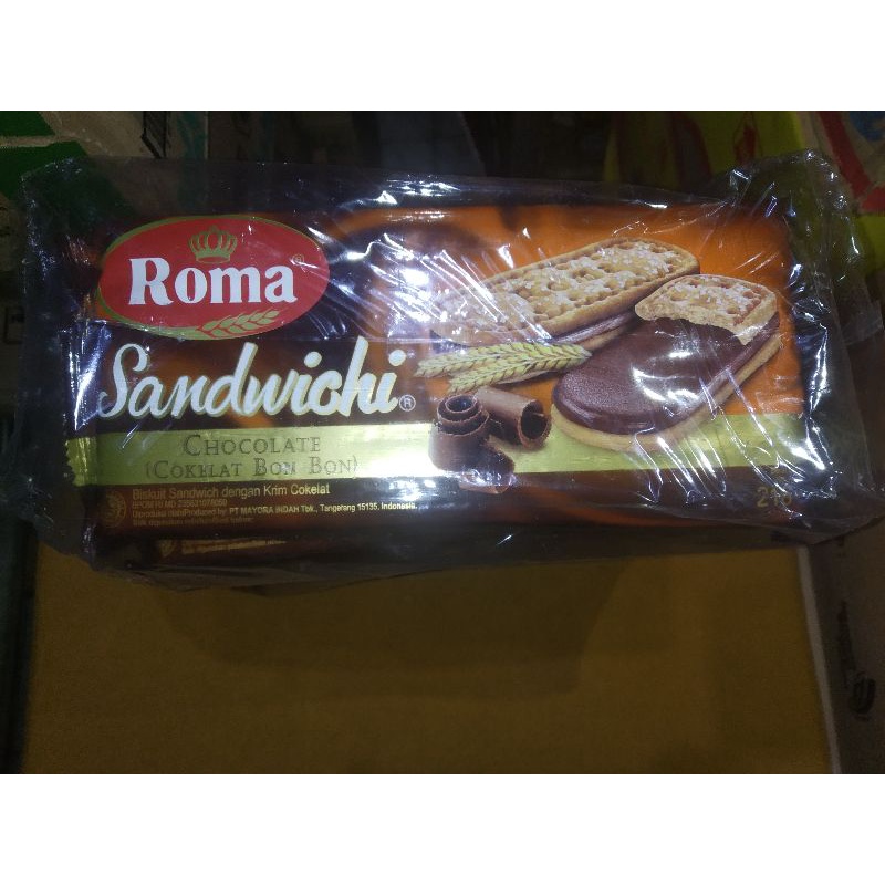 Jual Roma sandwich coklat 216gr coklat bon bon | Shopee Indonesia