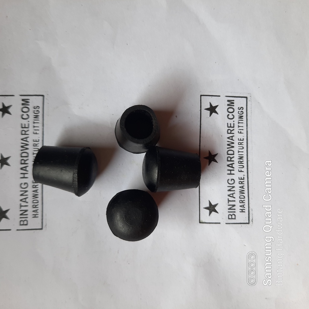 Jual Isi 4 Alas Karet Bulat Ukuran Diameter 10mm Tutup Besi Bulat ...