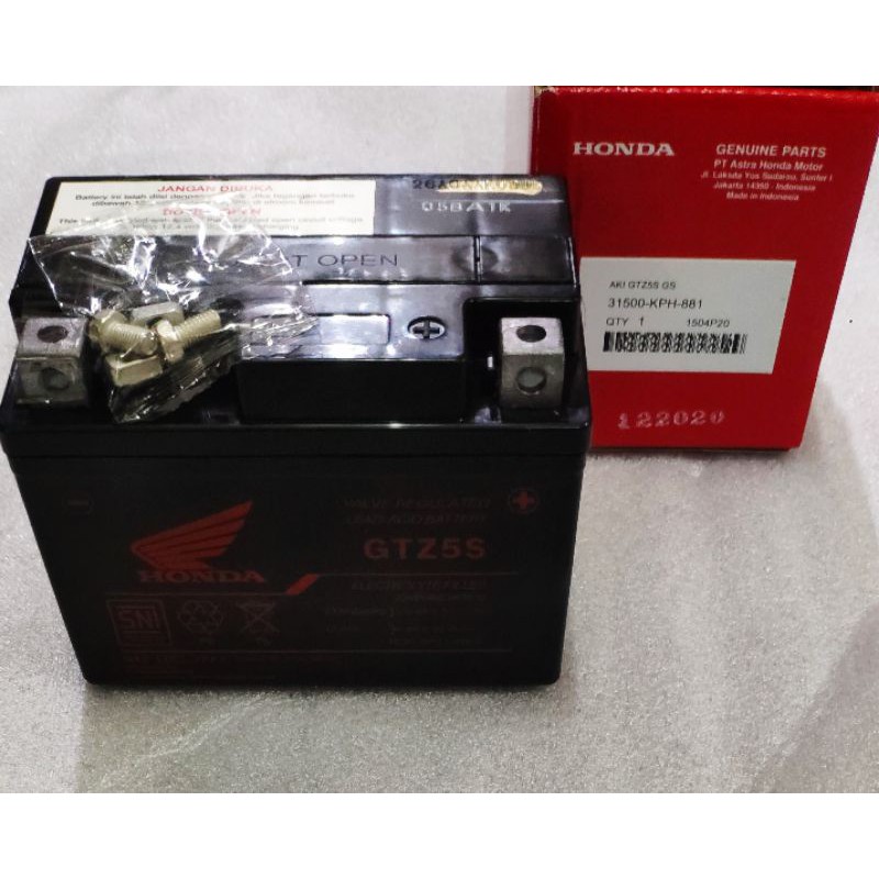 Jual Accu Aki Battery GTZ5S GS Ori Honda 31500KPH881 | Shopee Indonesia