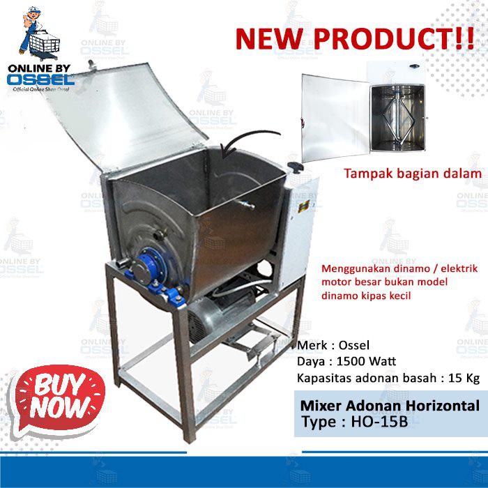 Jual Mixer Adonan Mixer Horizontal Giling Roti Adonan Roti Kue Dough ...