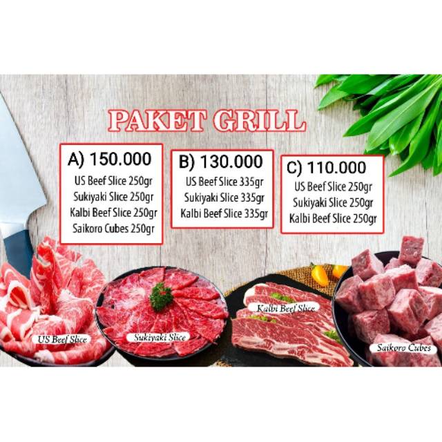 Jual Paket grill A daging sapi segar | Shopee Indonesia