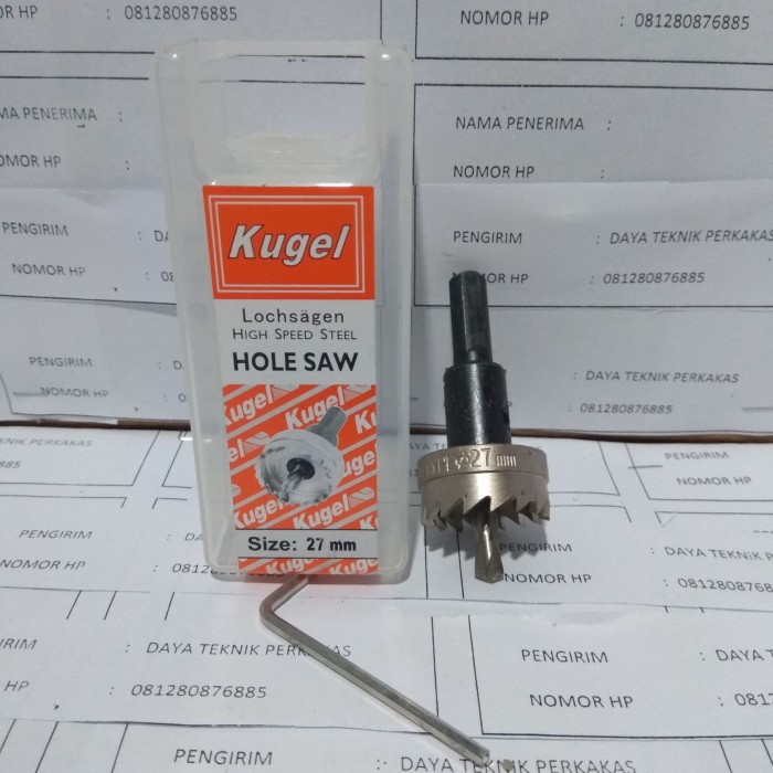 Jual HOLE SAW BESI KUGEL 27 MM / HOLE SAW KAYU - MATA BOR BESI KUGEL ...
