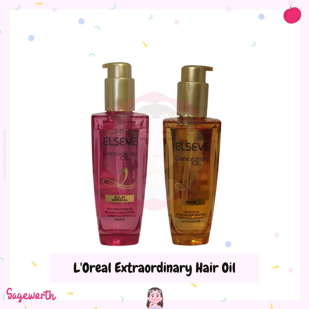 Jual L'Oreal Paris Elseve Elvive Extraordinary Oil Gold & Pink Hair ...