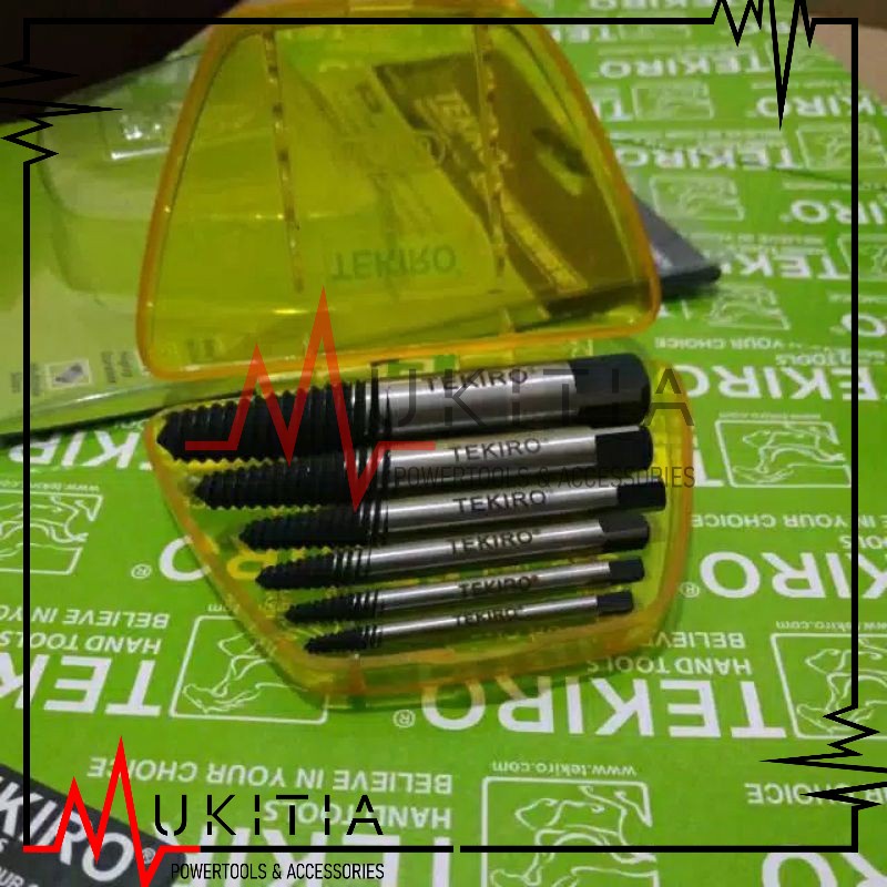Jual Screw Extractor Tekiro Set 6 pcs Hand Tap Balik Pembuka Baut Rusak ...