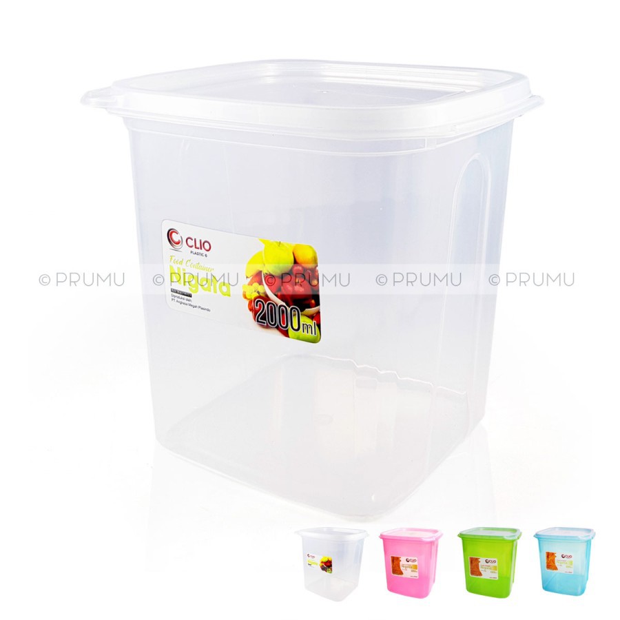 Jual Toples Plastik 2 liter - Food Container, Toples Clio Plastik Kotak ...