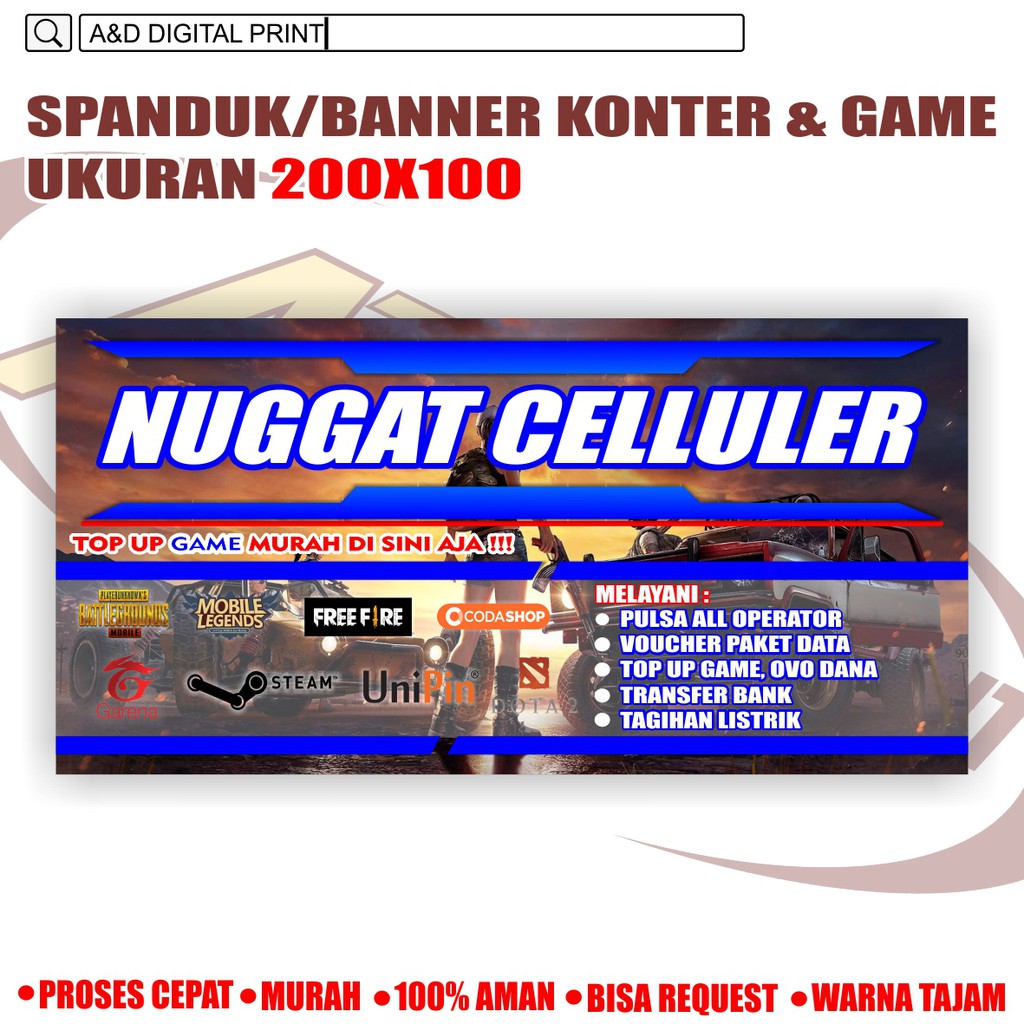 Jual Banner spanduk game online ukuran 200x100 | Shopee Indonesia