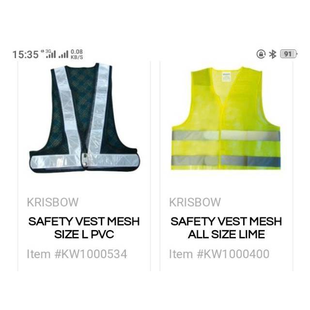 Jual Krisbow rompi safety kuning dan orange | Shopee Indonesia