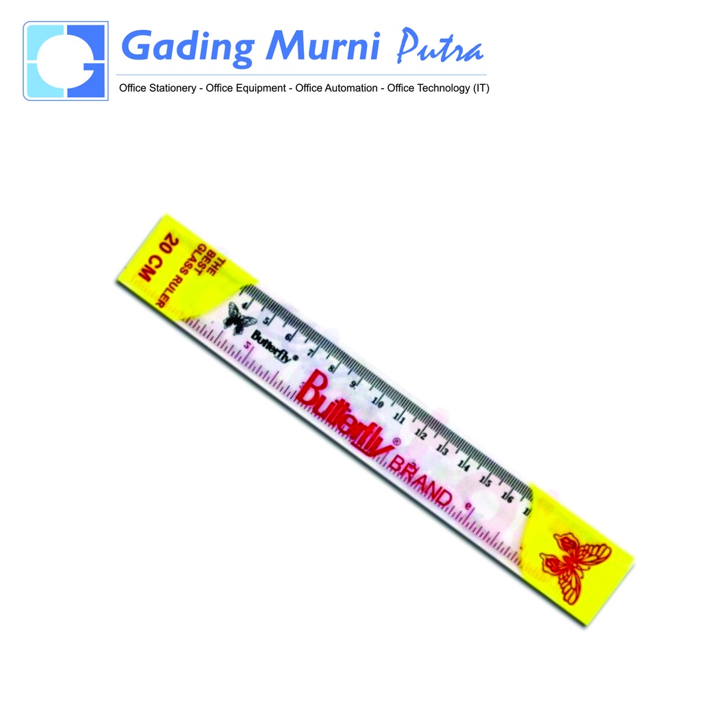 Jual Penggaris / Garisan Plastik Butterfly 20 CM dan 30 CM | Shopee ...