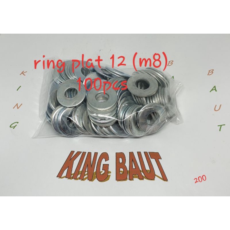 Jual ring plat 12 (m8) putih (paket 100pcs) | Shopee Indonesia
