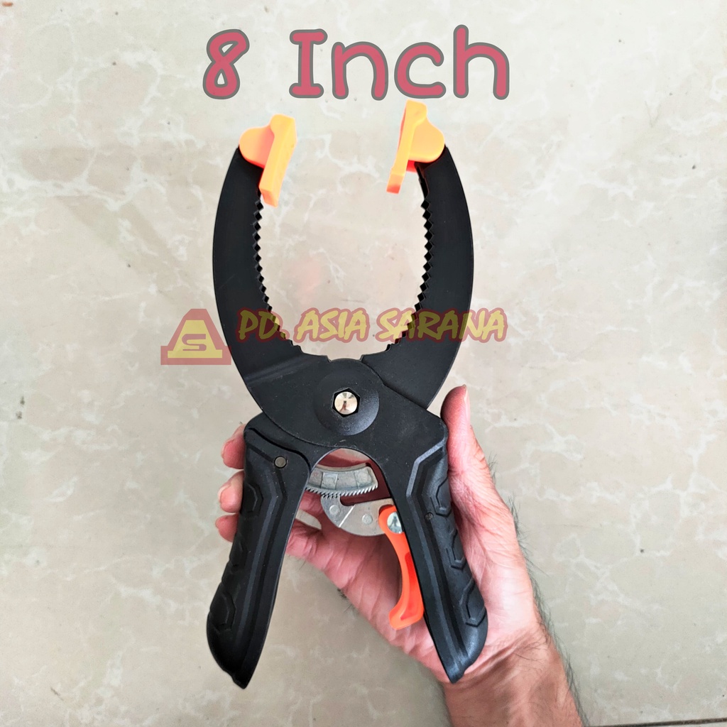 Jual Ratchet Spring Clamp 8" Adjustable Catok Jepit Kayu Klem ENSUNM 8 ...