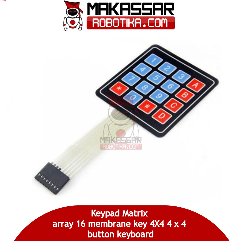 Jual Keypad Matrix 4x4 Array 16 key Membran Switch Keypad | Shopee ...