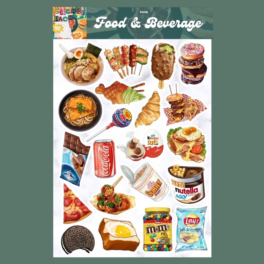 Jual Food Sticker Sticker Sheet | Shopee Indonesia