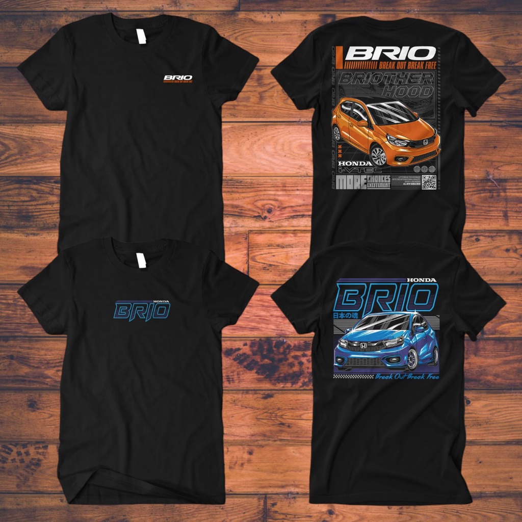 Jual KAOS MOBIL HONDA BRIO BAHAN KATUN COMBED 24S PREMIUM QUALITY | Shopee Indonesia