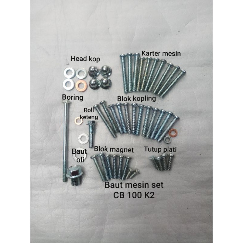 Jual Baut Mesin Set Honda CB100 K2 TAHUN 70-75 | Shopee Indonesia