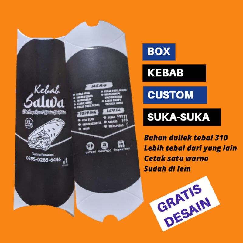 Jual CUSTOM Kemasan Kebab / Dus Kebab / Box Kebab / Wadah Kebab ...