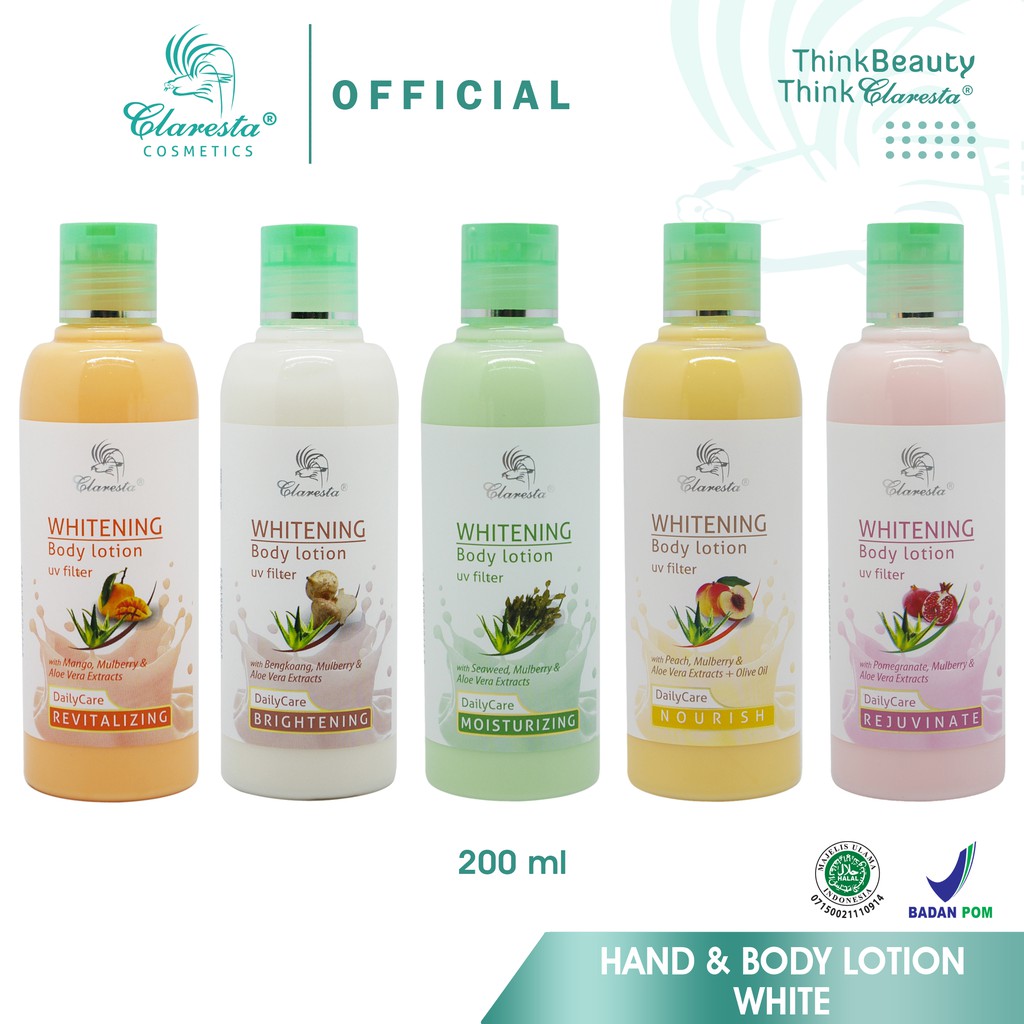 Jual Claresta Whitening Body Lotion 200ml | Shopee Indonesia
